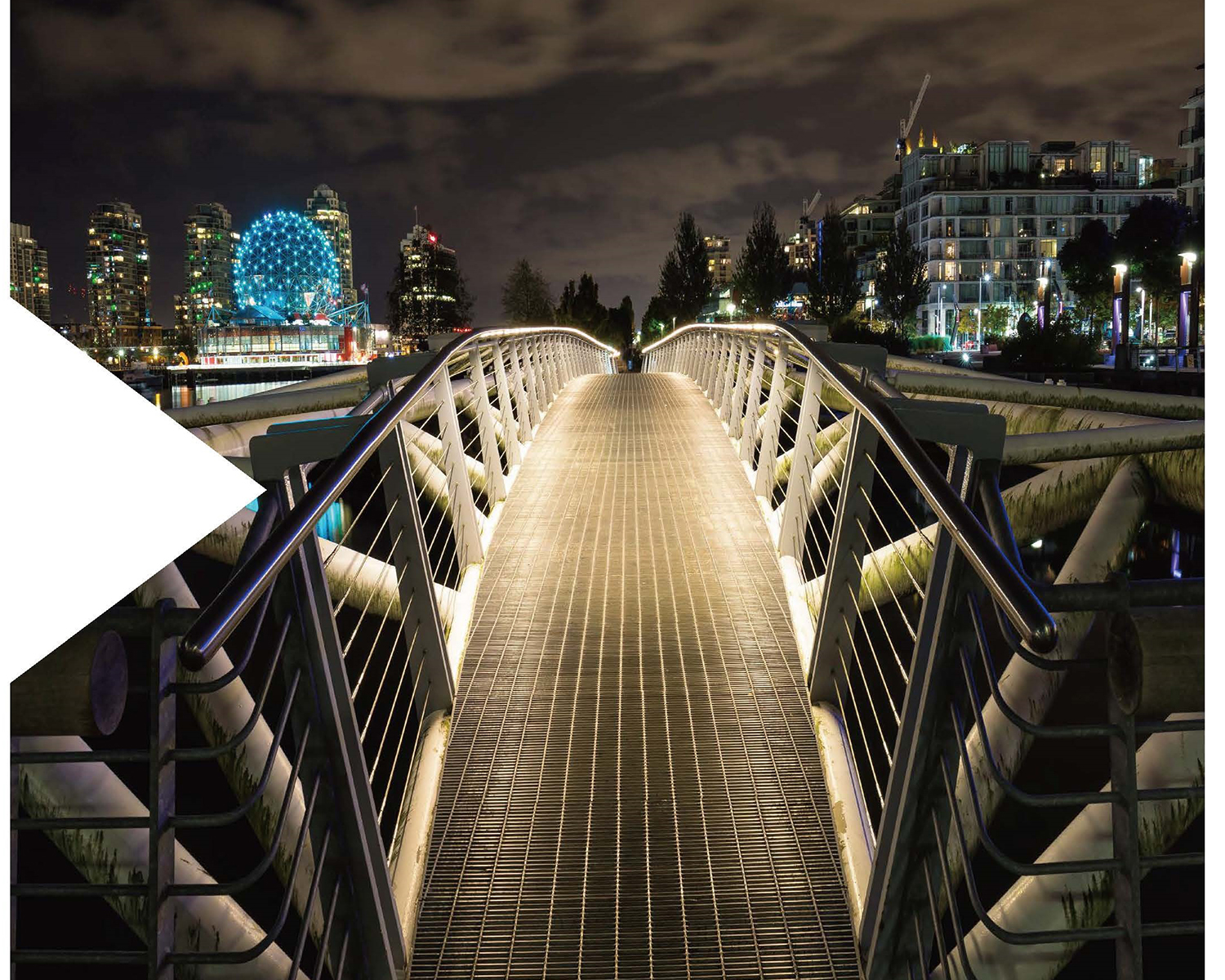 2W handrail light stainless steel path bridge railing stair